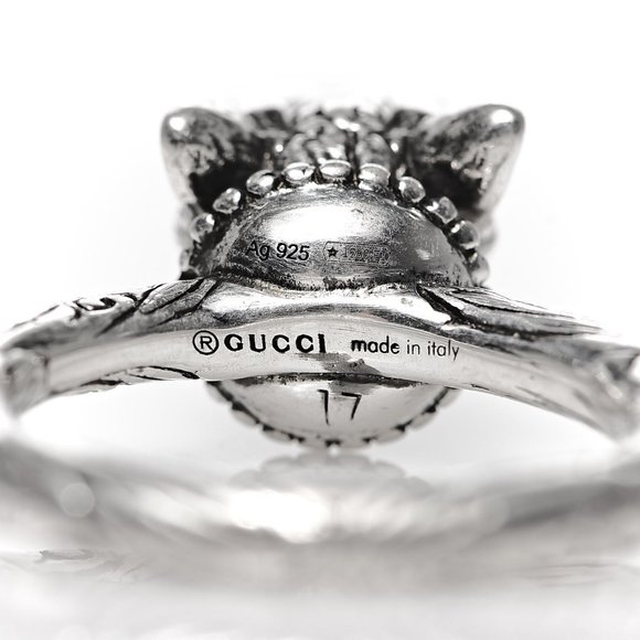 Gucci | Accessories | Gucci Anger Forest Wolf Head Ring In Silver ...
